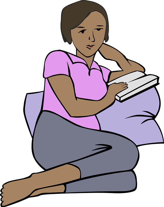 Woman Reading - Free vector clipart images on creazilla.com
