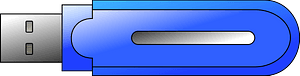Blue USB flash drive clipart. Free download transparent .PNG | Creazilla