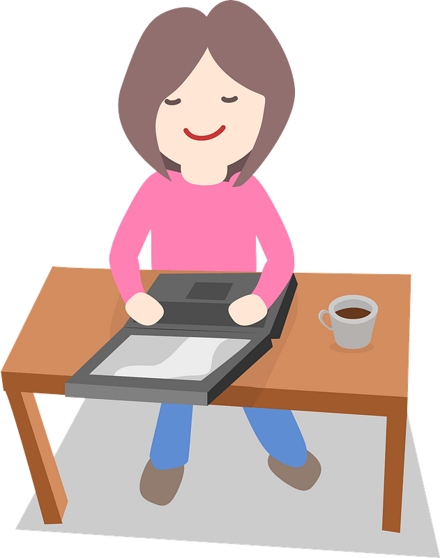 Clipart Of Person Working On Computer