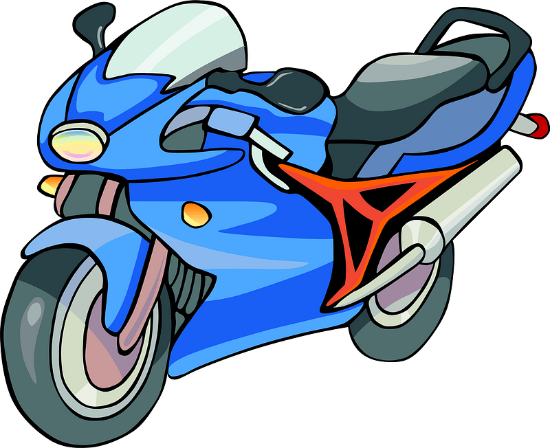 Blue Motorcycle clipart. Free download transparent .PNG | Creazilla