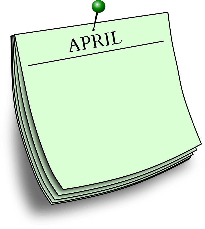 Note April clipart. Free download transparent .PNG | Creazilla