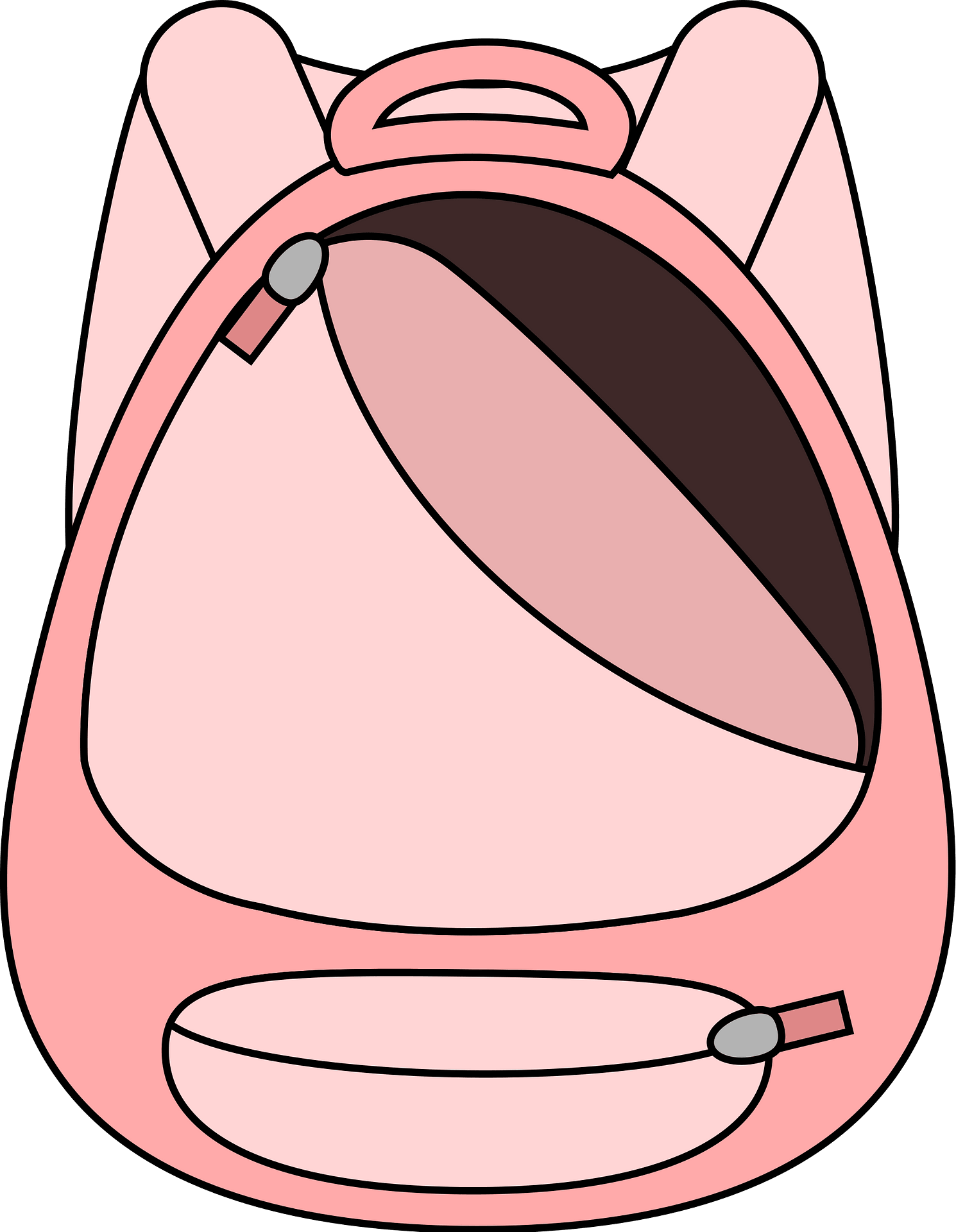 Open Backpack Clip Art