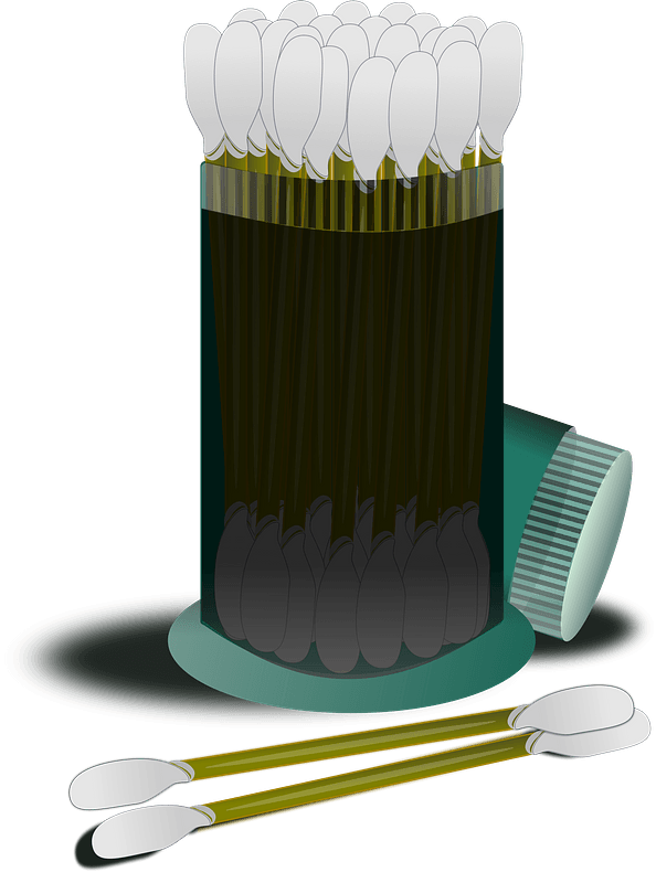 Q-tips in a Container - Free vector clipart images on creazilla.com