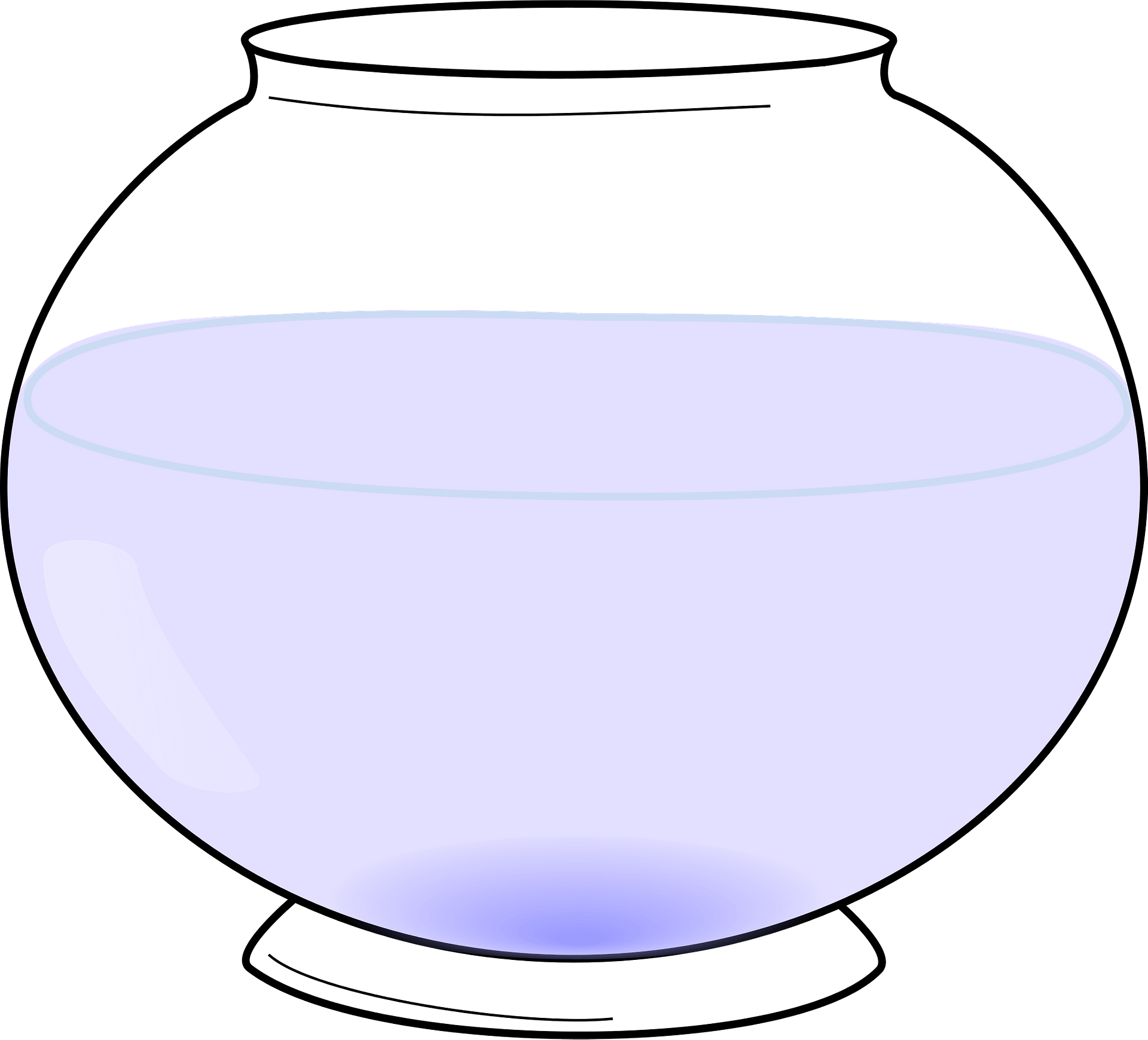 Cute Fish Bowl Clipart