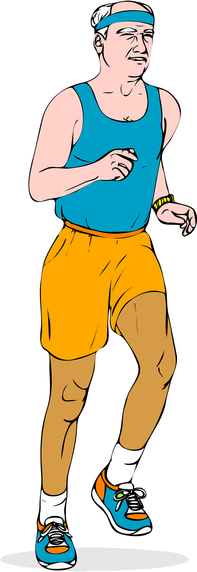 Male Runner Running Clipart