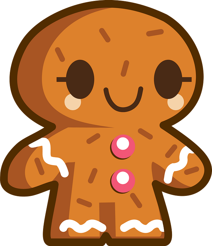 Gingerbread Man Running Clip Art