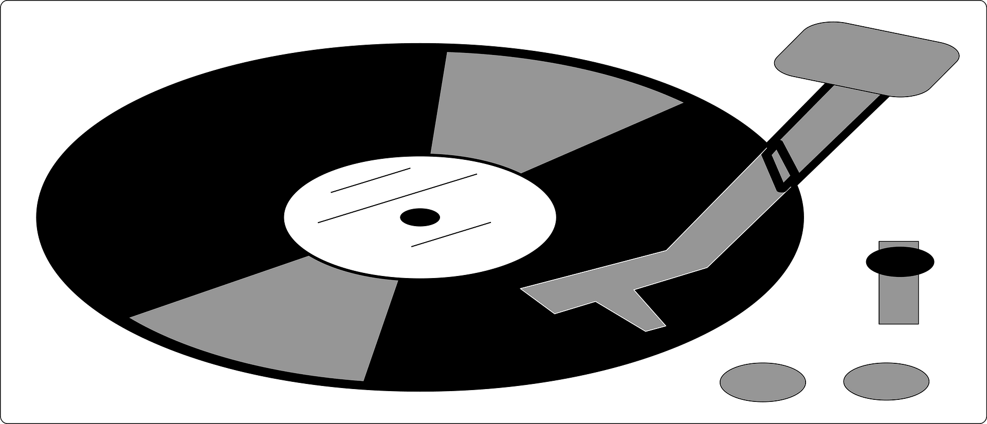 Record Clipart Black And White