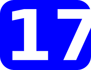 Number 17 Clipart