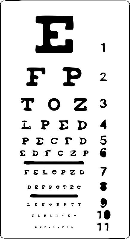 Eye chart clipart. Free download transparent .PNG | Creazilla