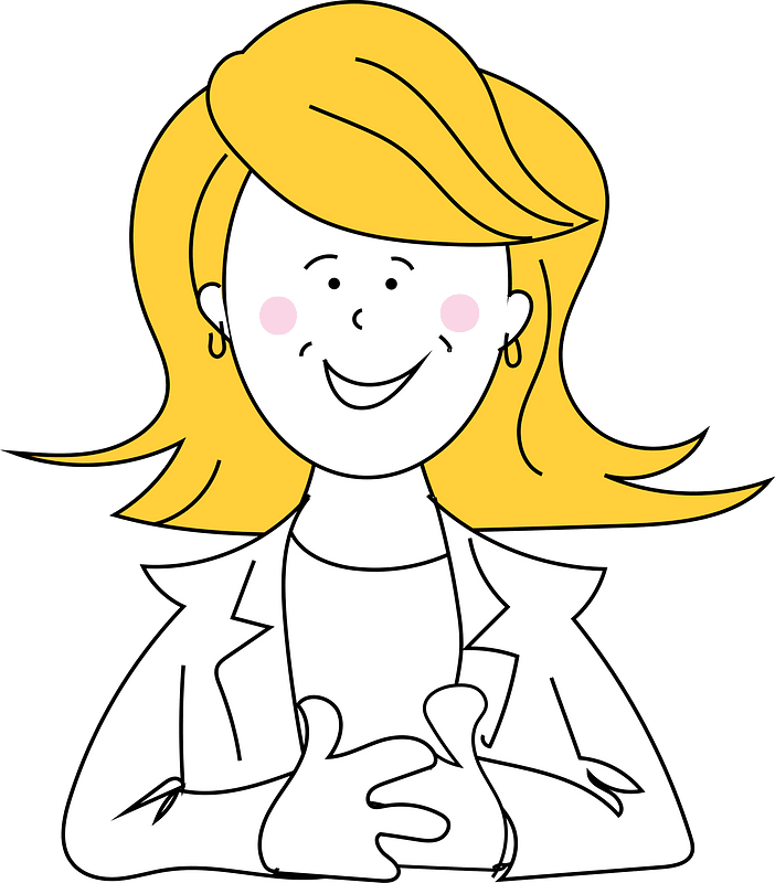 Happy lady - Free vector clipart images on creazilla.com