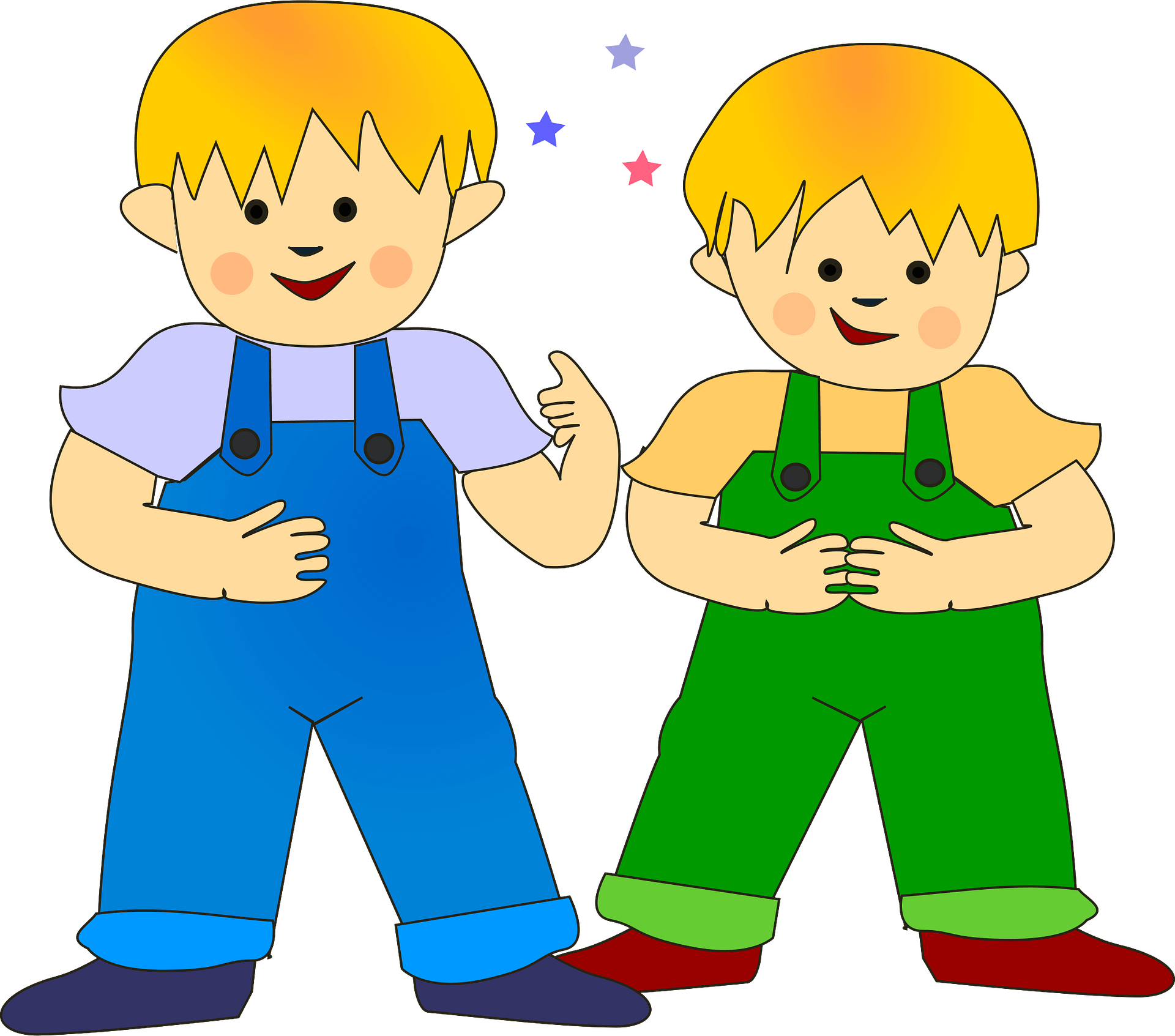 2 Boys Clipart