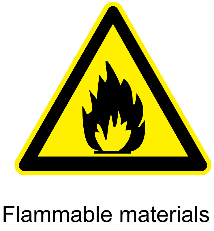 Flammable materials warning sign clipart. Free download transparent ...