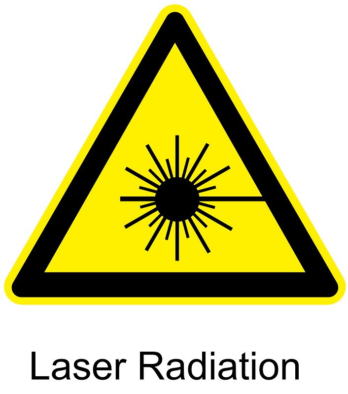 Laser Radiation warning sign - Free vector clipart images on creazilla.com