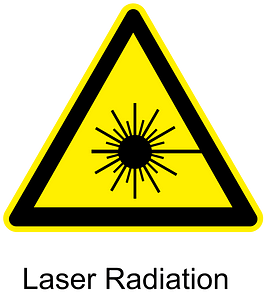 Laser Radiation warning sign - Free vector clipart images on creazilla.com