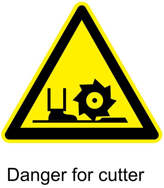 Danger for cutter warning sign - Free vector clipart images on ...