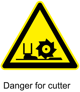 Danger for cutter warning sign - Free vector clipart images on ...