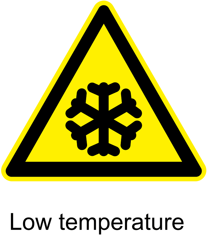 Low temperature warning sign - Free vector clipart images on creazilla.com