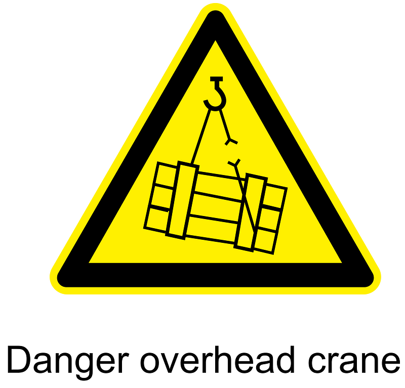 Danger overhead crane warning sign - Free vector clipart images on ...