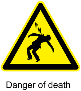 Danger of death Warning Sign - Free vector clipart images on creazilla.com