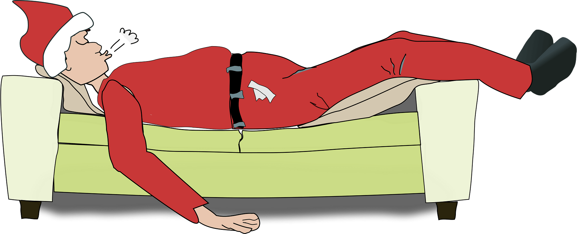 Santa Resting Clip Art