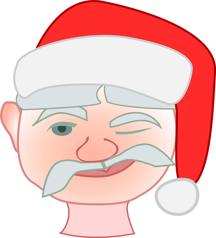 Santa Winking clipart. Free download transparent .PNG | Creazilla
