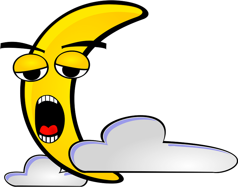 Yawning Moon - Free vector clipart images on creazilla.com