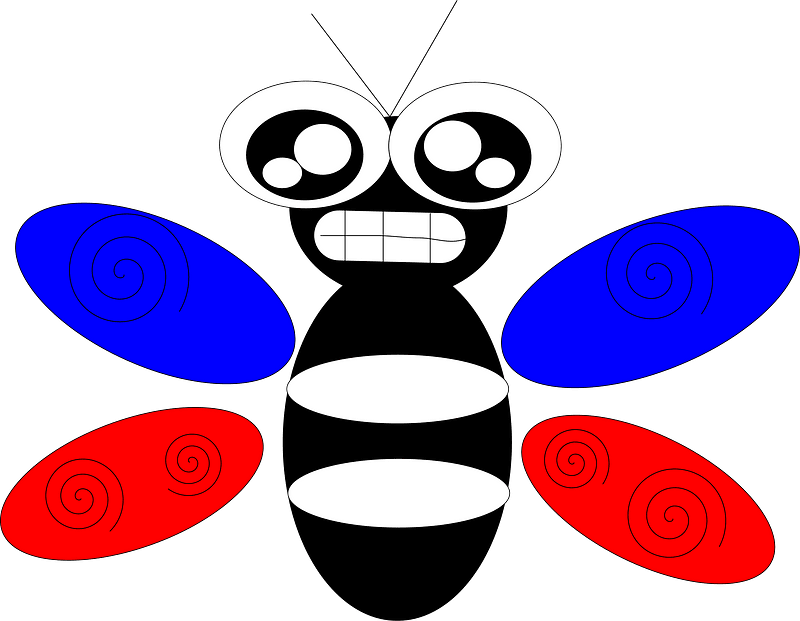 Bee - Free vector clipart images on creazilla.com