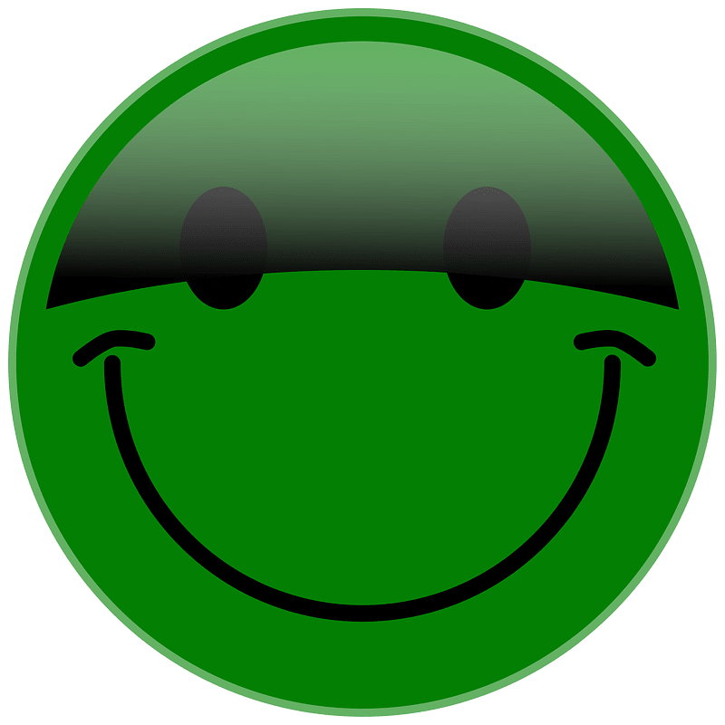 Green Smiley Face Png