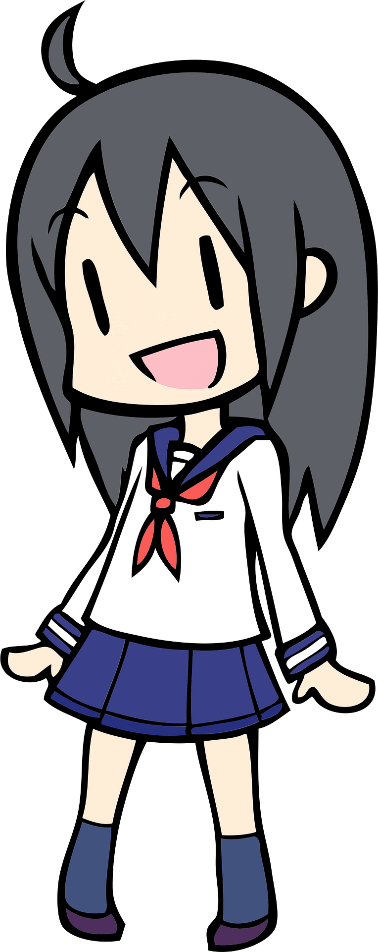 Chibi Student Png