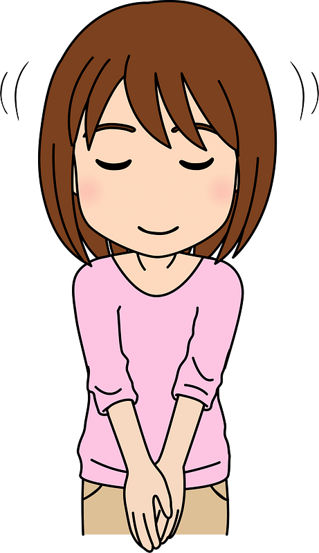 Woman Girl Bowing clipart