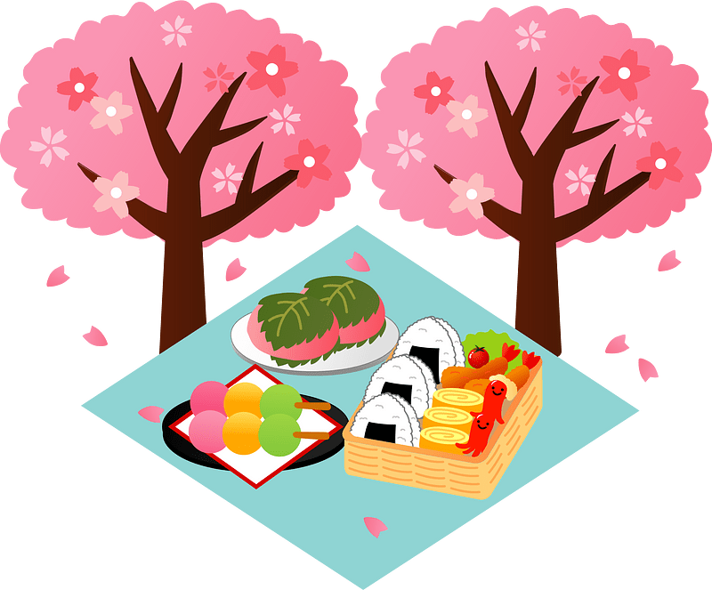 Hanami Cherry Blossoms clipart. Free download transparent .PNG | Creazilla