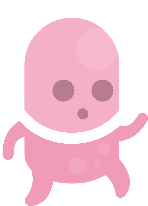 Pink alien clipart. Free download transparent .PNG | Creazilla