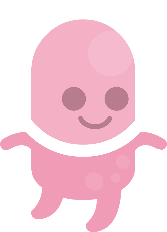 Pink alien clipart. Free download transparent .PNG | Creazilla