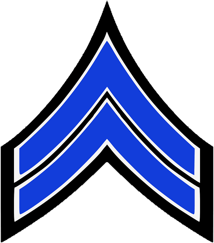 Blue Chevron Corporal Rank clipart. Free download transparent .PNG ...