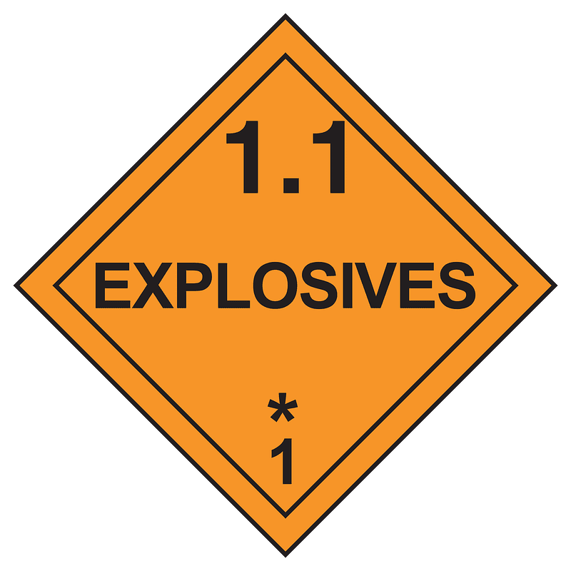 DOT hazmat class 1.1 clipart. Free download transparent .PNG | Creazilla