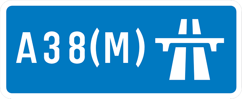 UK motorway A38(M) clipart. Free download transparent .PNG | Creazilla