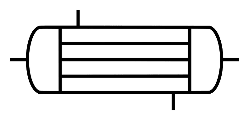 Symbol of shell and tube heat exchanger - Free vector clipart images on ...