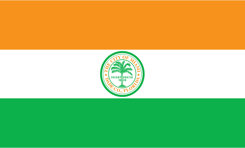 Flag of Miami, Florida clipart. Free download transparent .PNG | Creazilla