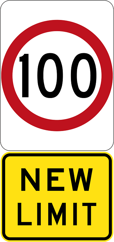 New 100 km/h Speed Limit (Used in Victoria) clipart. Free download ...