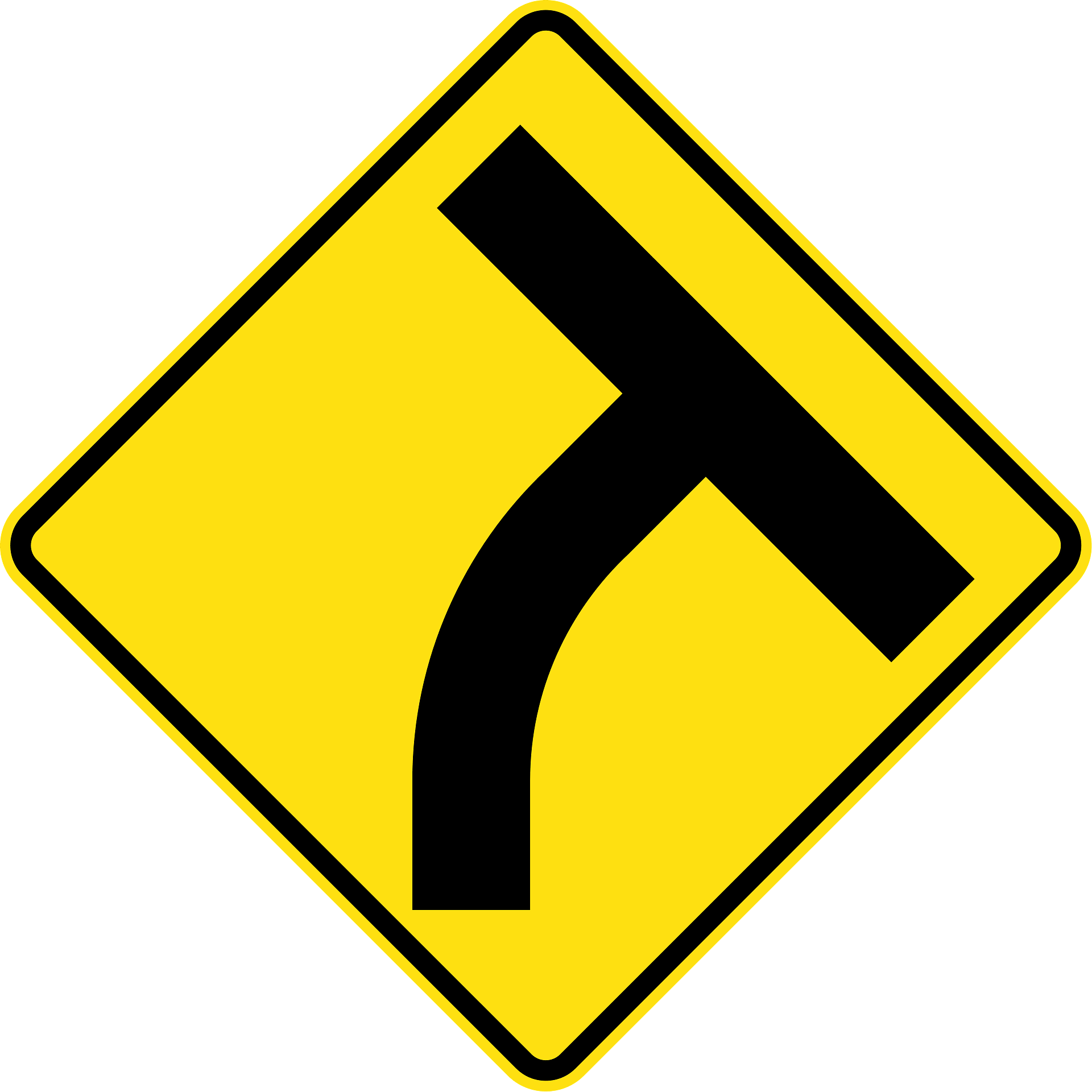 T Intersection Sign