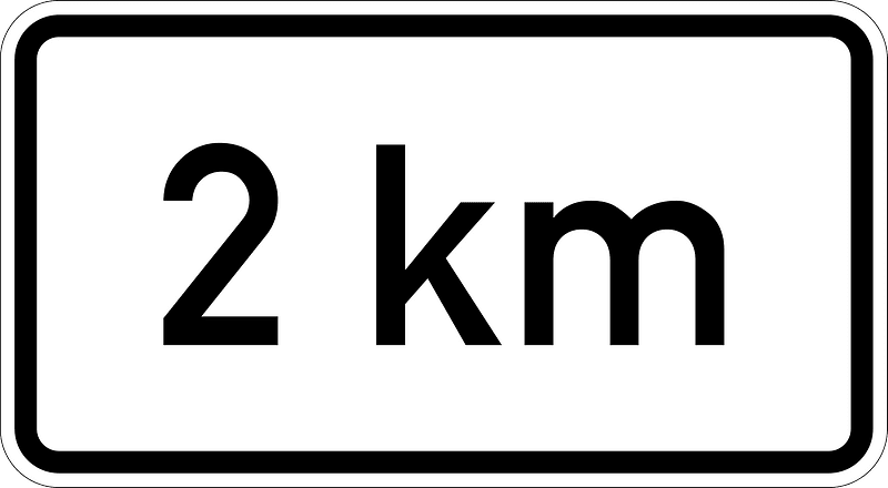 2 km ahead clipart. Free download transparent .PNG | Creazilla