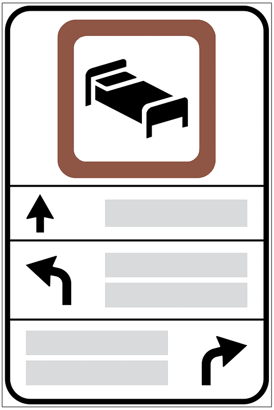 Direction to hotels ahead - Free vector clipart images on creazilla.com