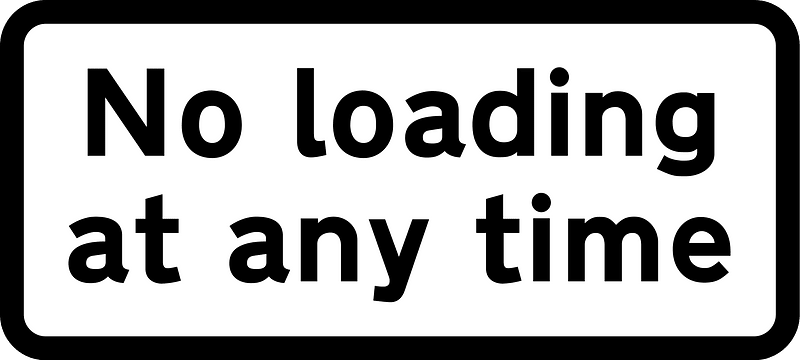 Continuous prohibition on loading and unloading - Free vector clipart ...