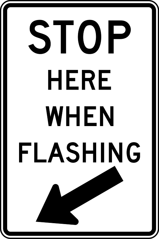 Stop Here When Flashing clipart. Free download transparent .PNG | Creazilla