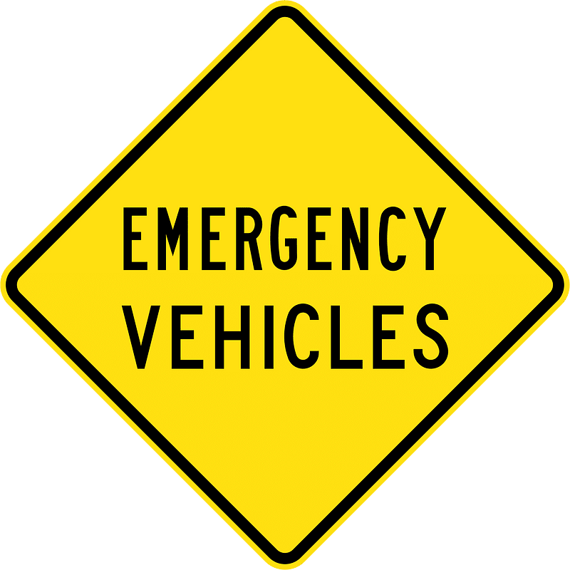 Emergency vehicles sign in Australia clipart. Free download transparent ...