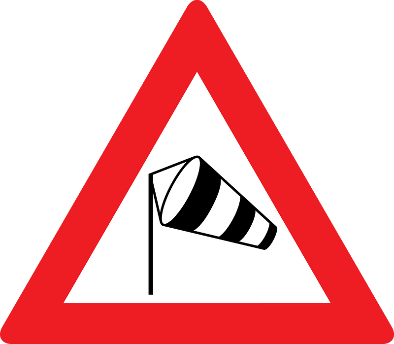 Dangerous crosswinds sign in Austria clipart. Free download transparent ...