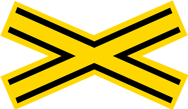 Railroad crossbuck sign in Brazil clipart. Free download transparent ...