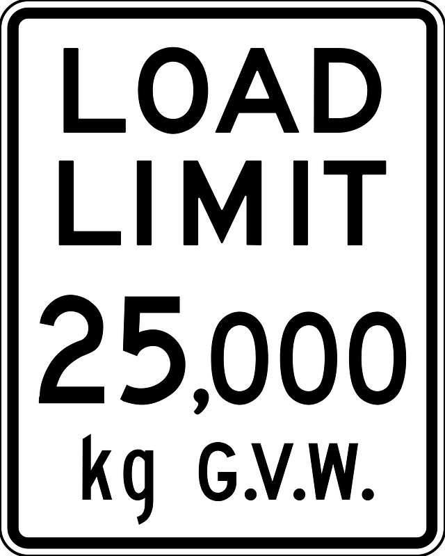 Maximum weight sign in British Columbia - Free vector clipart images on ...