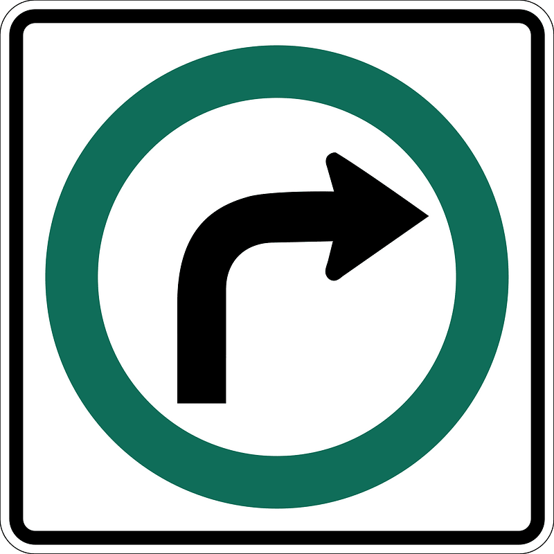 Turn right ahead sign in Canada clipart. Free download transparent .PNG ...