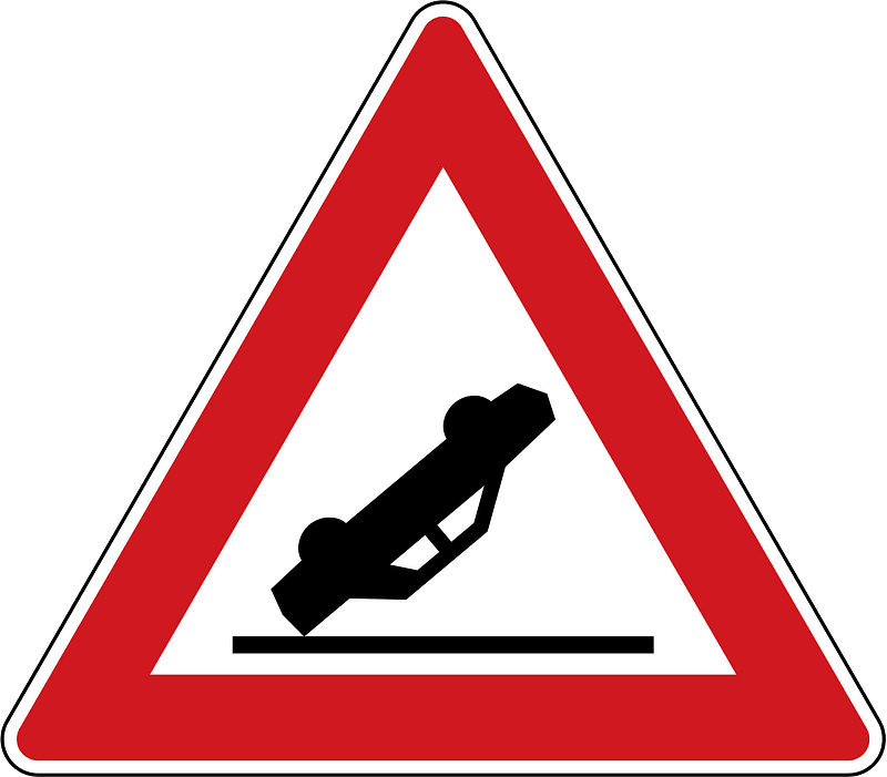 Accident area / accident ahead sign in Czech Republic clipart. Free ...